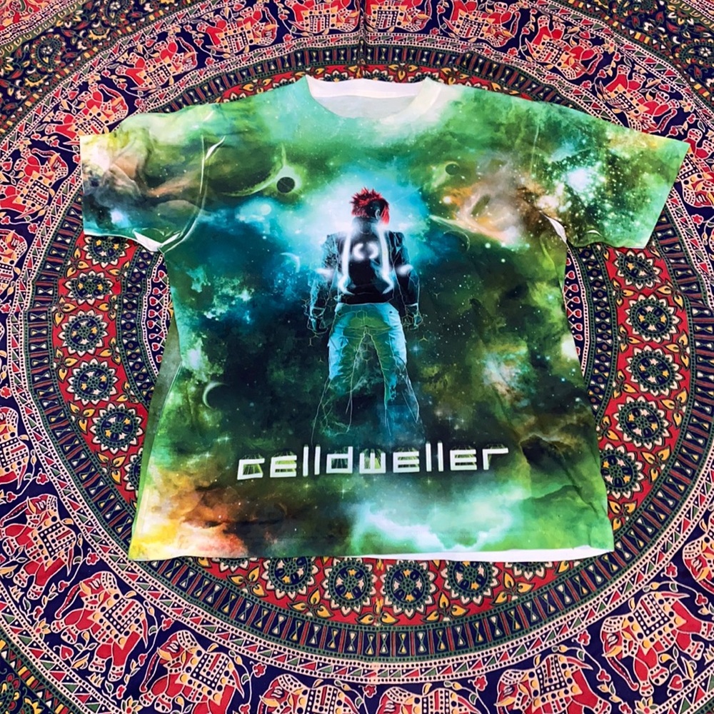 Celldweller Allover Portrait T-Shirt. Size L - Gem